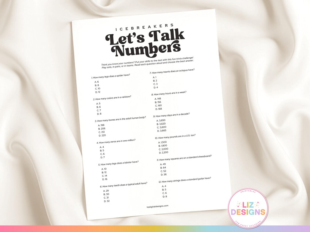 Icebreakers Trivia, Icebreaker Party Game Bundle, Conversation Start ...