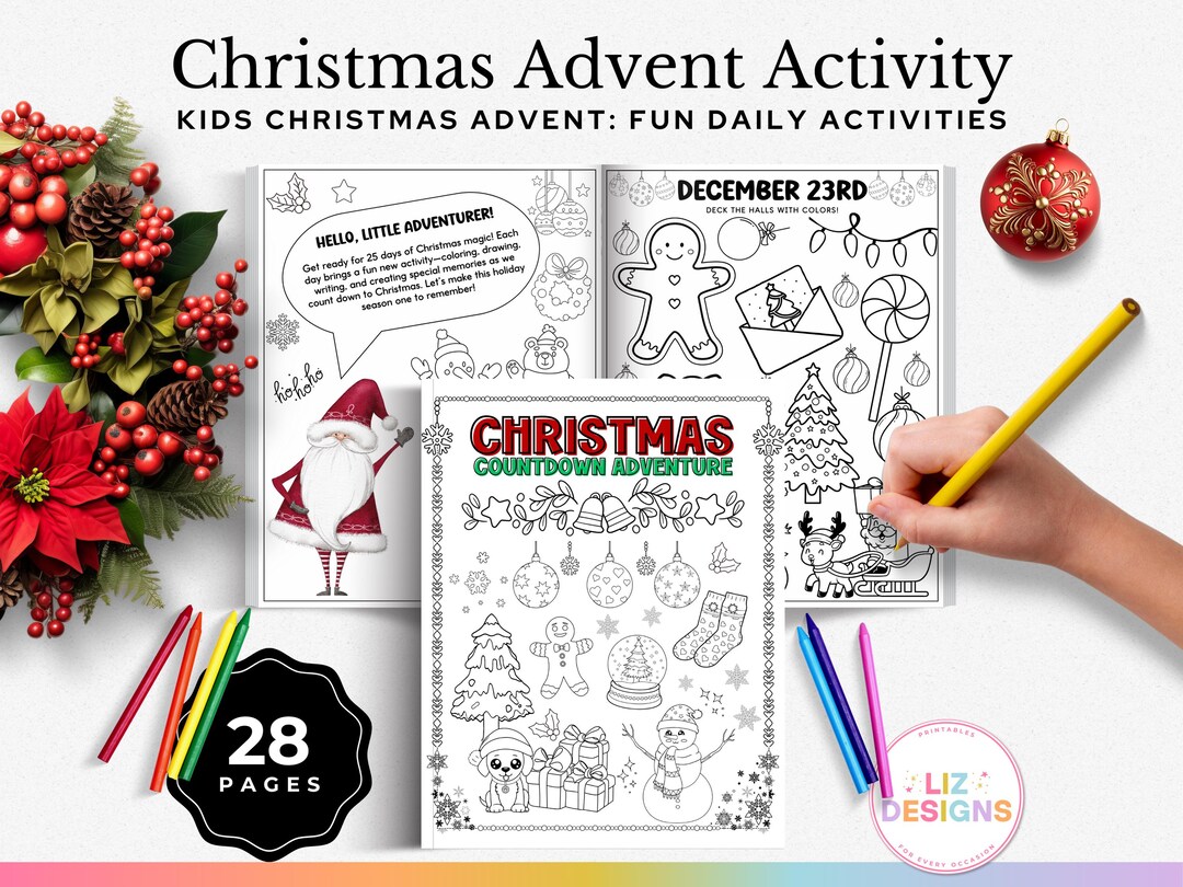 Christmas Countdown for Kids, Advent Calendar Activities, Fun Holiday ...
