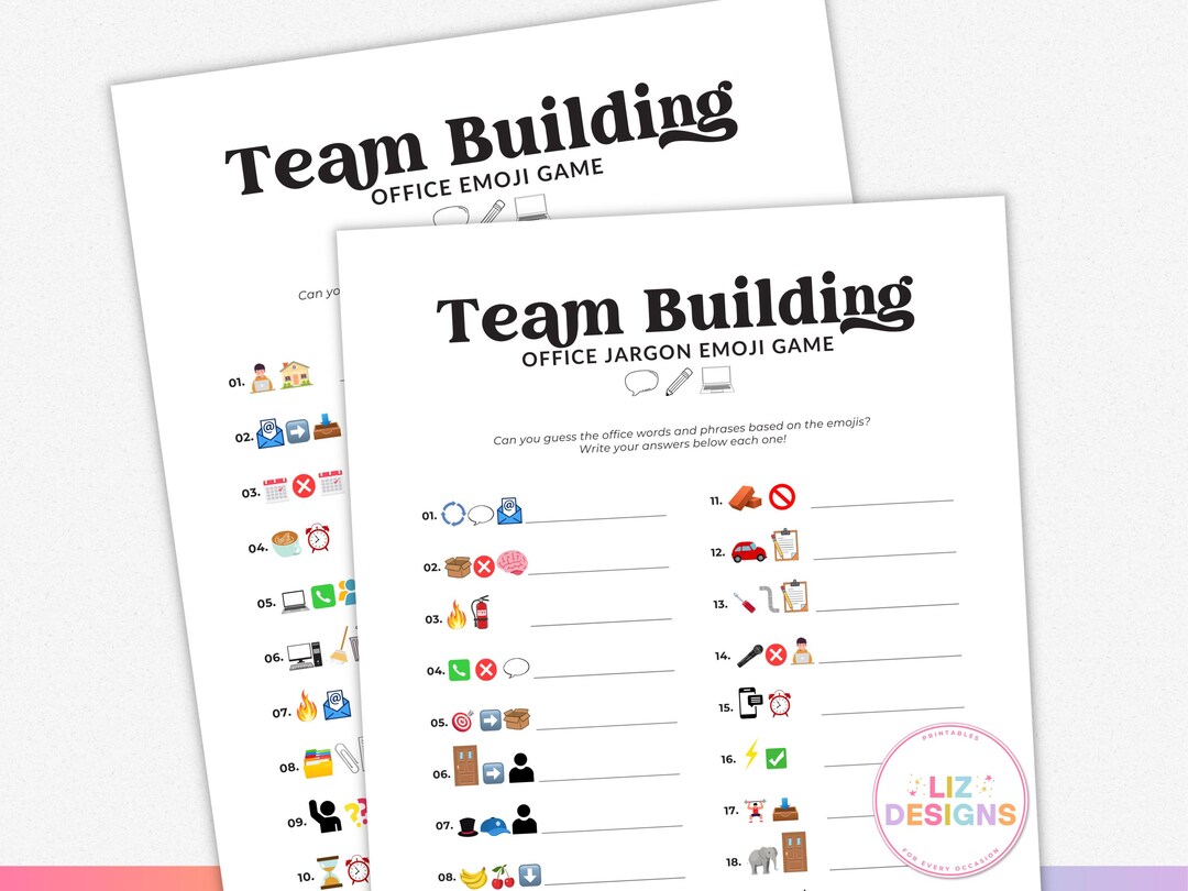 Office Team Building Emoji Game, Workplace Coworker Games, Staff ...