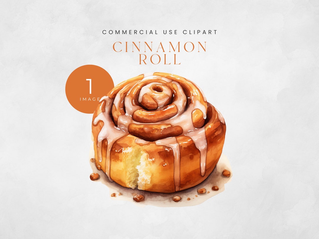 Cinnamon Roll Clipart, Cinnamon Bun PNG, Sweet Pastry Breakfast ...