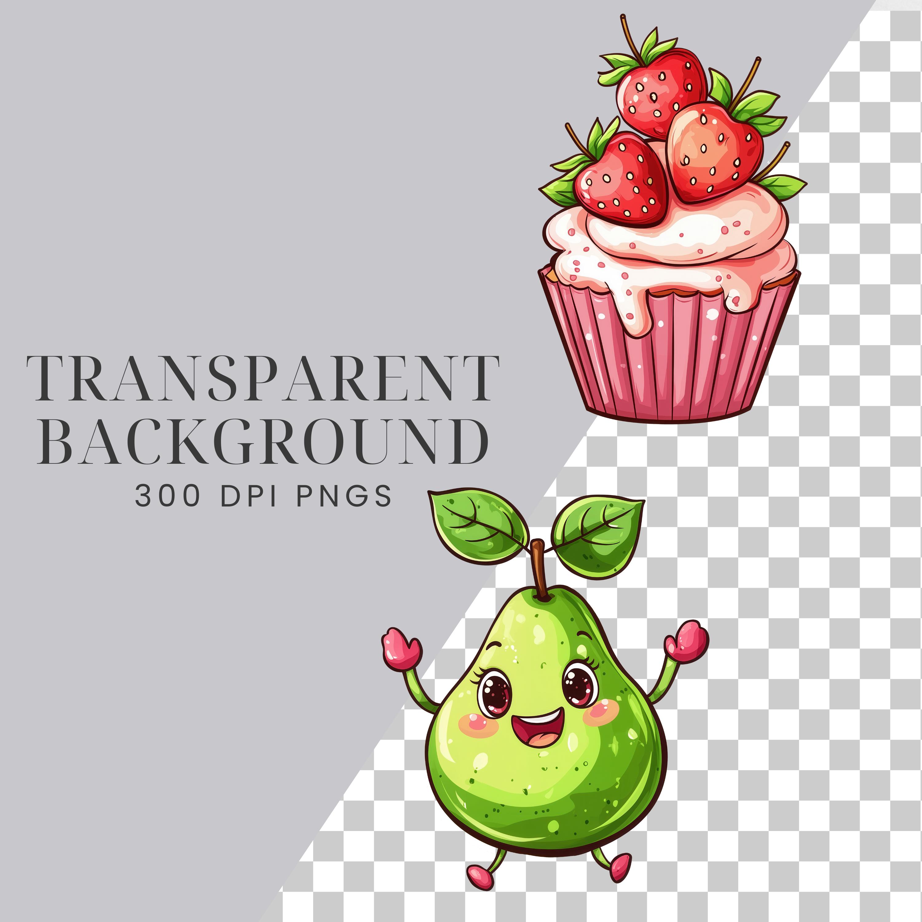 Cute Kawaii Dancing Fruit Clipart, Cute Fruits PNG, Transparent PNG ...