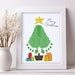 Christmas Tree Footprint Art Printable, Christmas Crafts for Kids, DIY ...