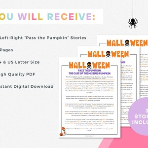 Pass the Pumpkin Game Halloween Printable, Activity Class Party Group ...