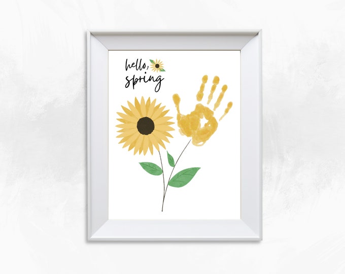 Five Little Flowers Handprint Art, Preschool Spring Activity, 5 Little ...