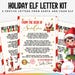 Christmas Santa and Elf Letter Set, Printable Arrival and Goodbye ...