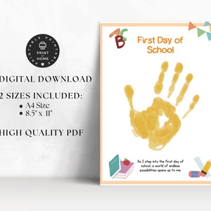 First Day of School Handprint Craft, Back to School Activities ...