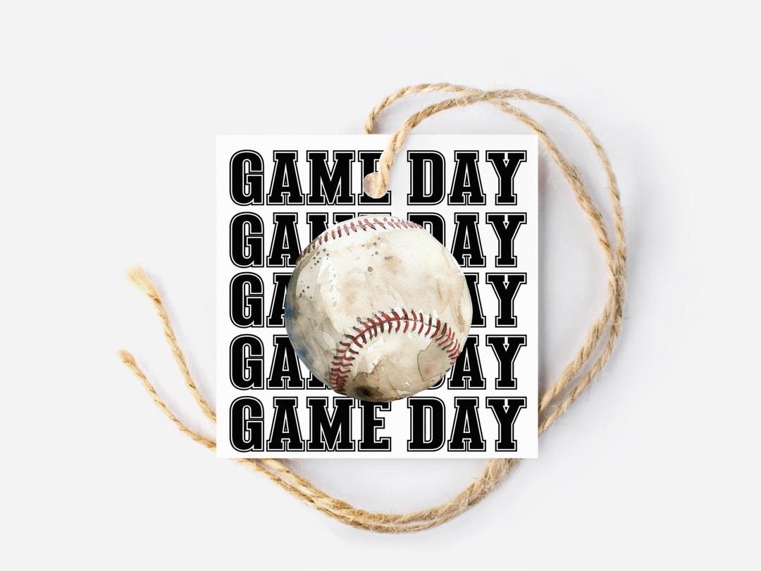 Printable Baseball Game Day Snack Tags, Baseball Treat Tags, Team ...