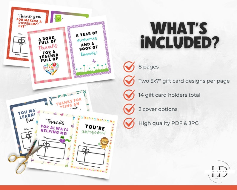 Teacher Appreciation Gift Card Holders, End of Year Teacher Gifts, Gift ...