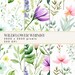 Wildflowers Printable Digital Papers, Watercolor Wildflowers Junk ...