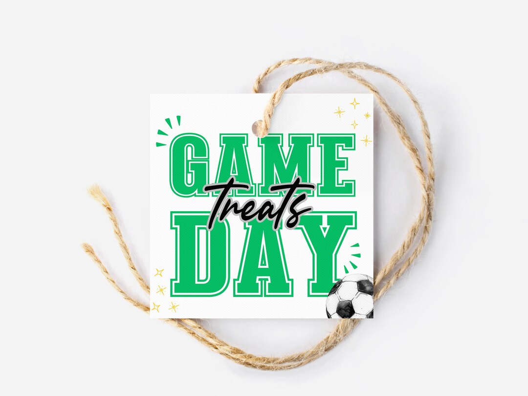 Printable Soccer Game Day Treat Tags, Game Day Snack Bag Tags, Sport ...