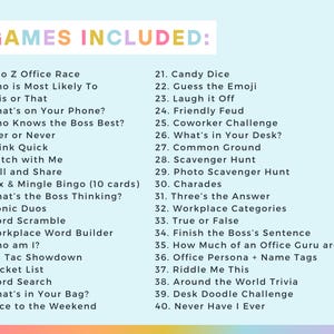 Staff Meeting Games, Office Party Game Bundle, Get to Know Me Staff ...