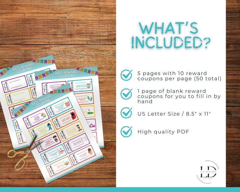 Kids Reward Coupon Book, Reward System for Kids, Kids Activities ...