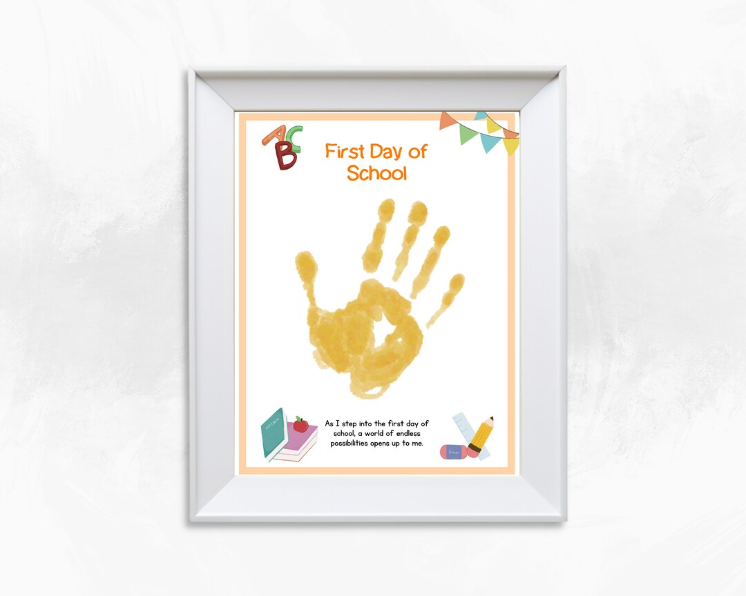 First Day of School Handprint Craft, Back to School Activities ...