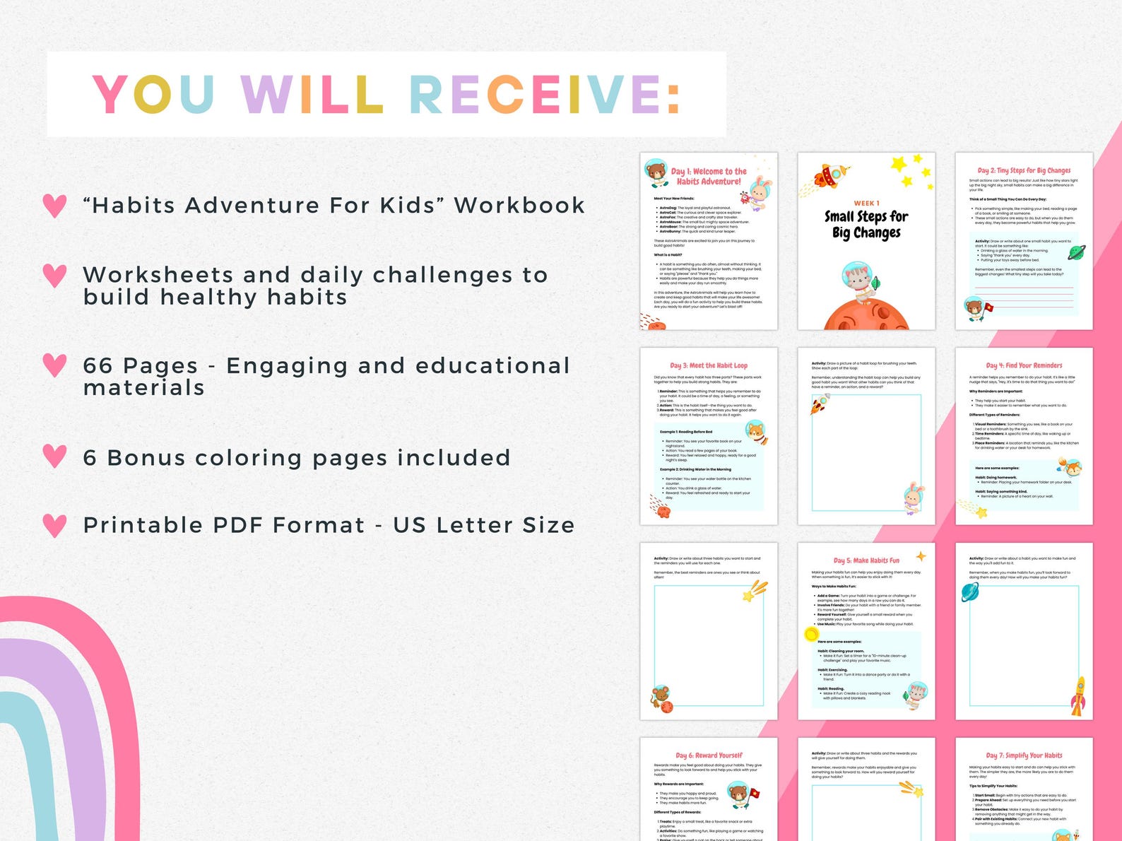 Healthy Habits Kids Activity Book, Printable Activity for Homeschool ...