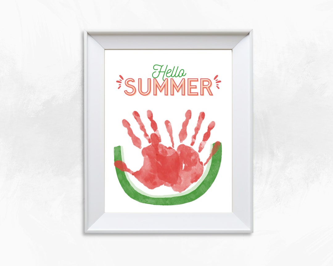 Summer Handprint Art Craft, Summer Printables, Handmade Keepsake Gift ...
