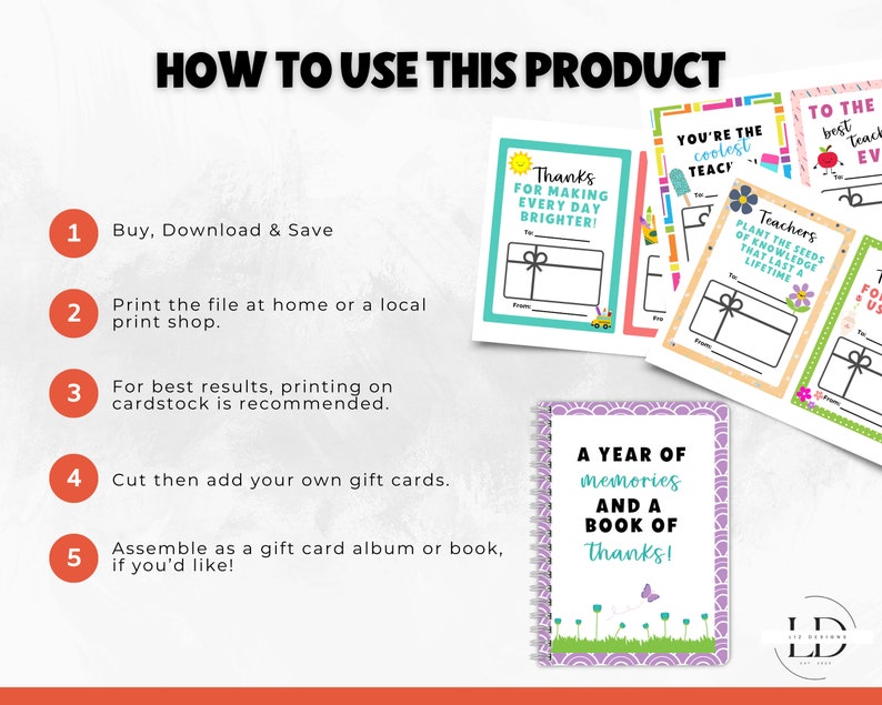 Teacher Appreciation Gift Card Holders, End of Year Teacher Gifts, Gift ...