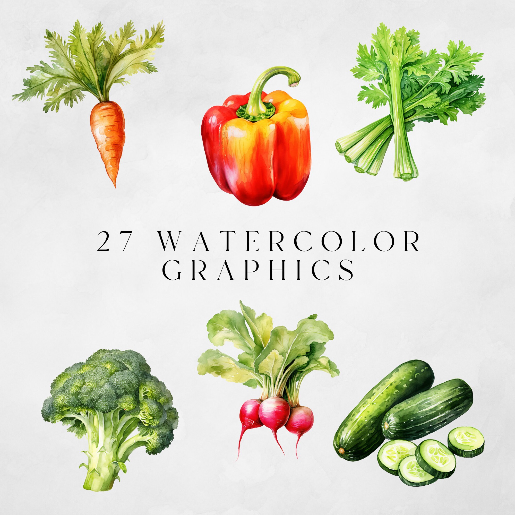 Fruits and Vegetables Clipart, Healthy Food Clip Art, Watercolor Fruits ...