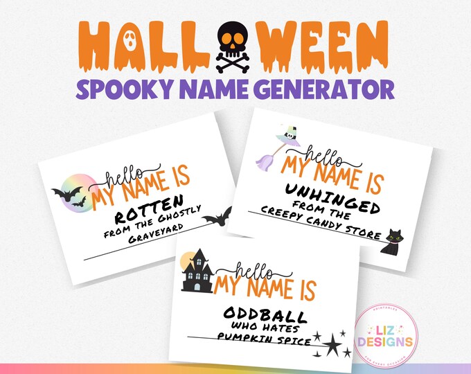 Halloween Name Game Printable, What's Your Halloween Name Game, Name ...