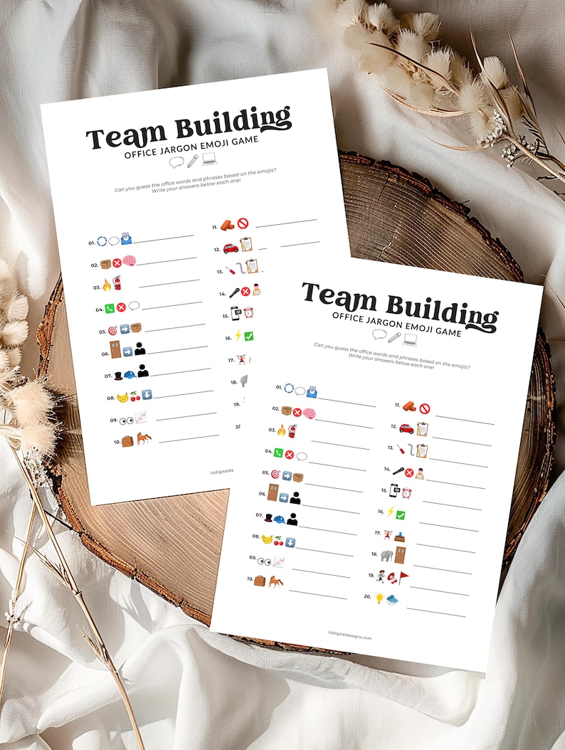Office Team Building Emoji Game, Workplace Coworker Games, Staff ...