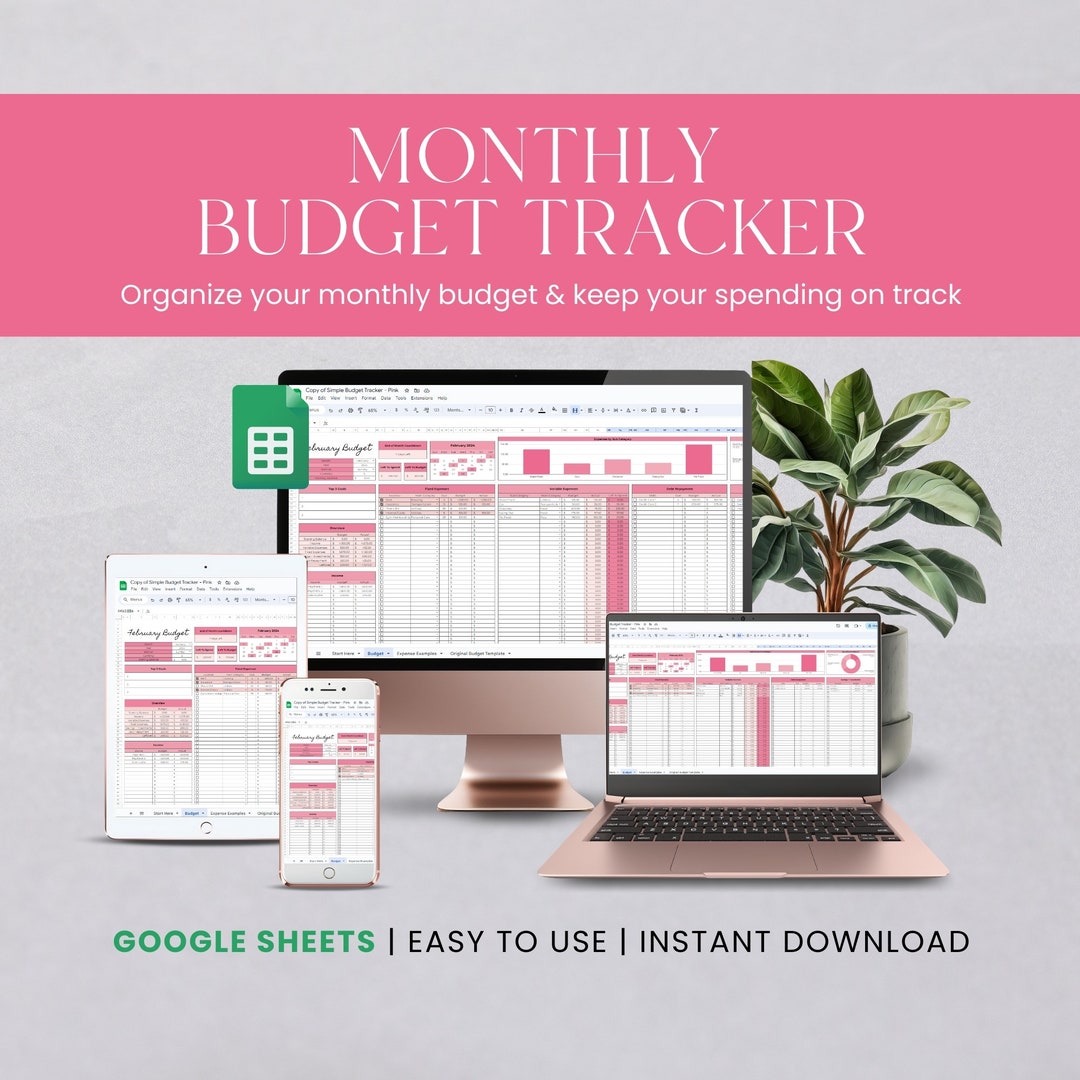 Google Sheets Budget Planner Tracker, Expense Tracker, Digital Budget ...