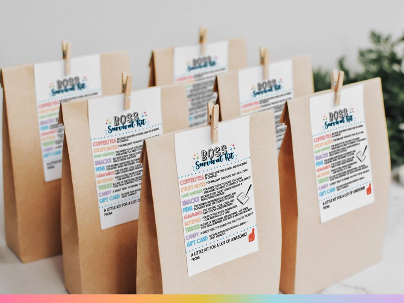 Boss Survival Kit Tag, National Boss Day, Happy Bosses Day Tag, Boss ...