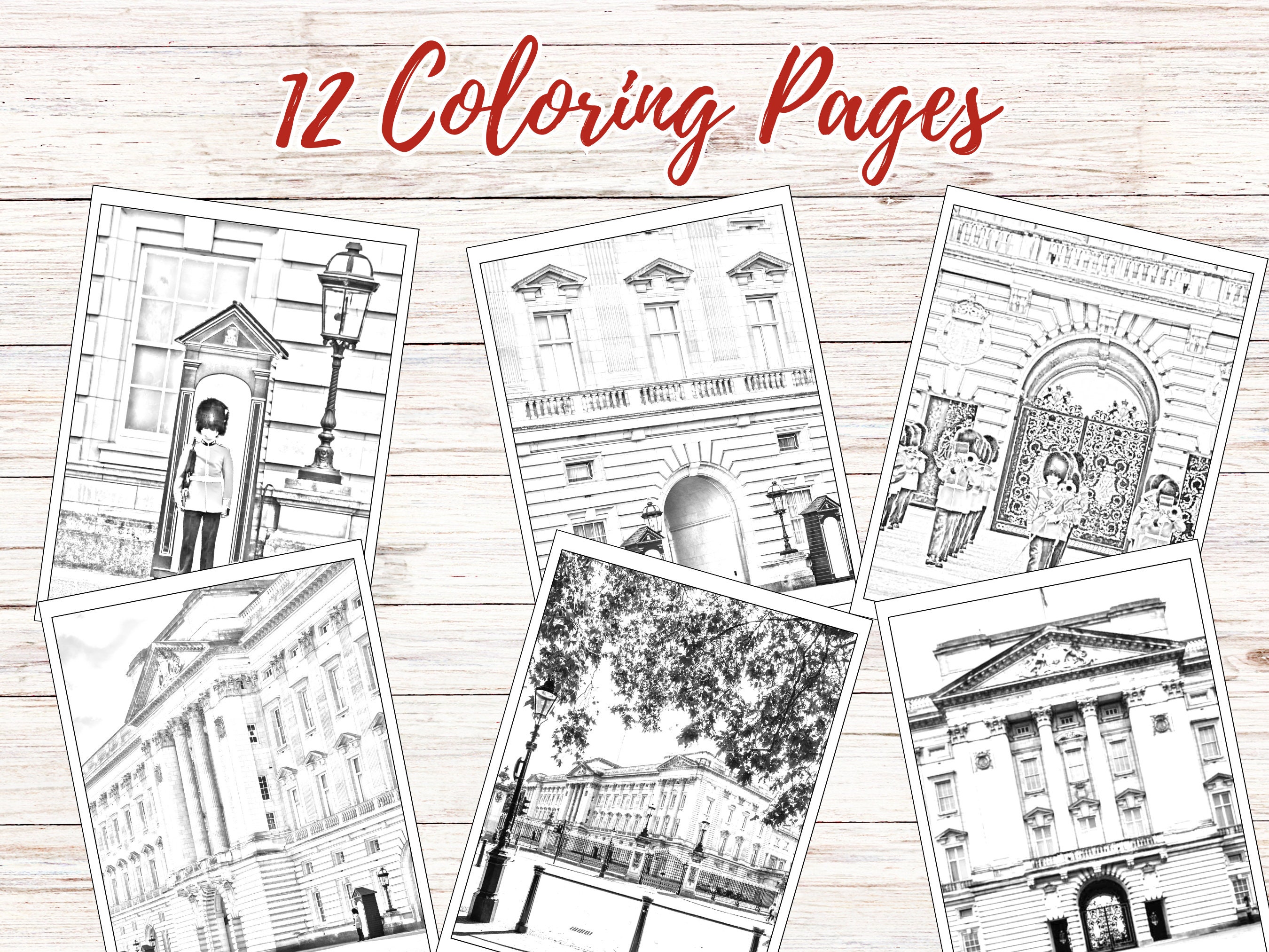 Buckingham Palace Coloring Book - Etsy