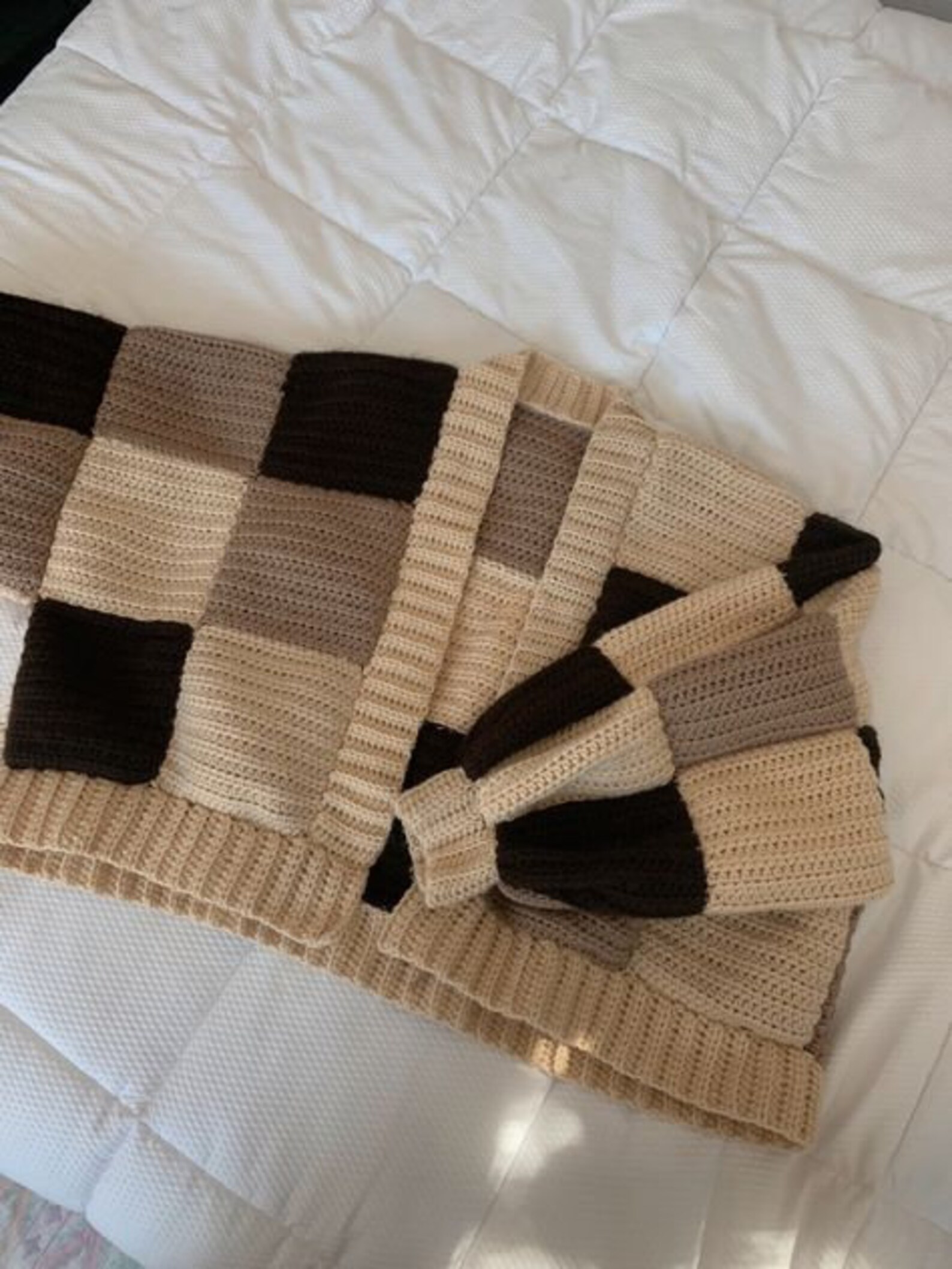 Crochet Brown Cardigan - Etsy UK