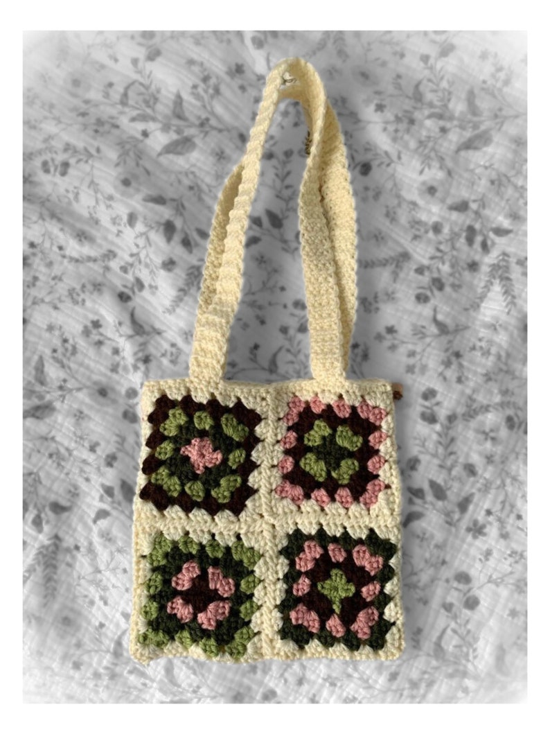 Crochet Granny Square Tote Bag - Etsy