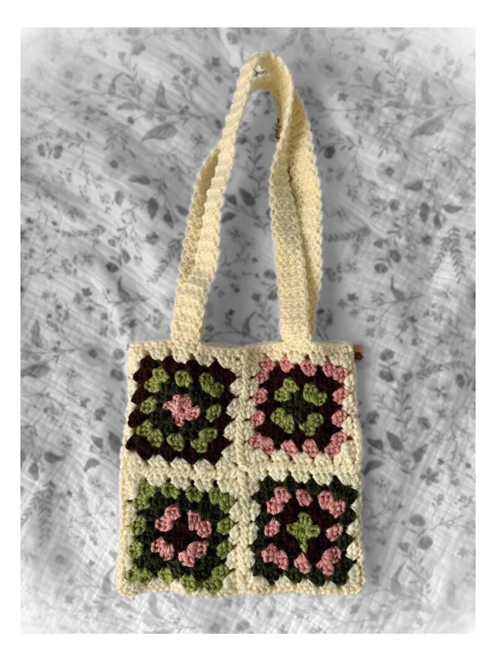 Crochet Granny Square Tote Bag - Etsy