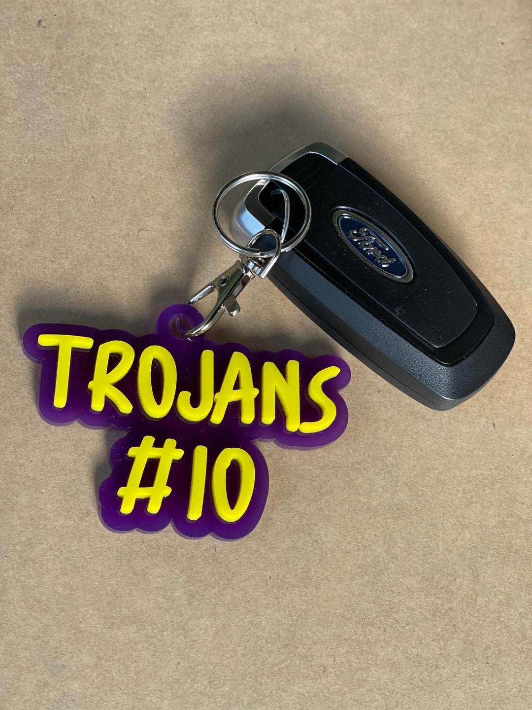 Custom Mascot Keychain - Personalized Sports Keychain - Sports Bag Tag ...