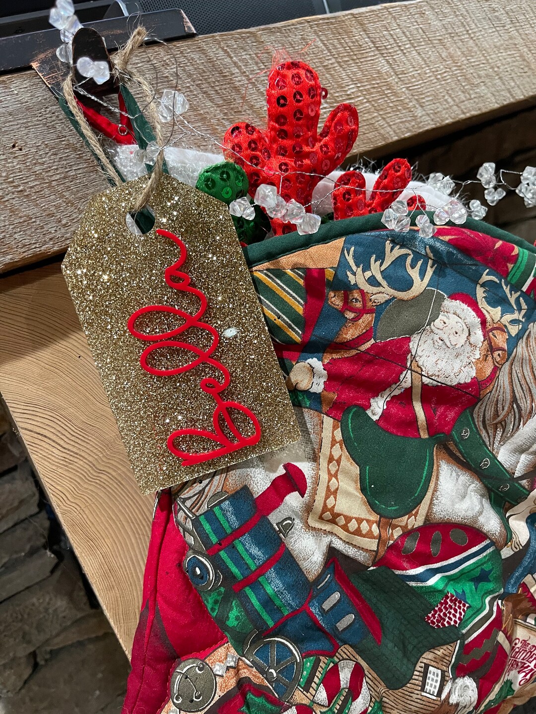 Personalized Christmas Stocking Name Tag - Gift Tag - Custom Birthday ...