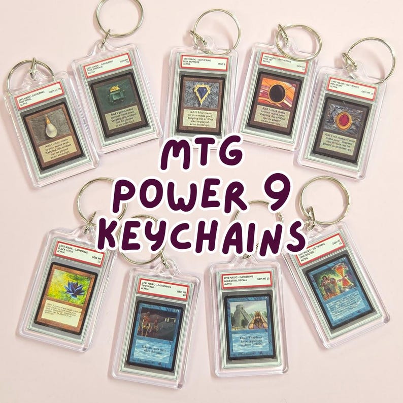 TCG (trading Card Game) POWER 9 MTG Keychain - Etsy