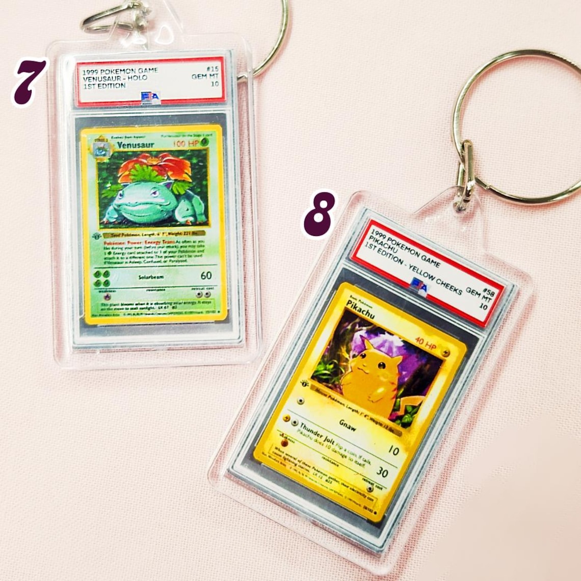 TCG (trading Card Game) PKM Keychain - Etsy