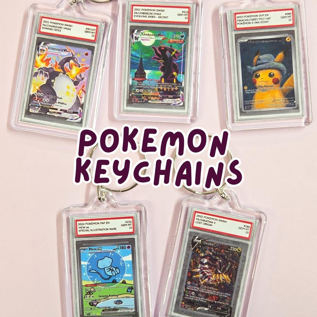 TCG (trading Card Game) PKM Keychain - Etsy