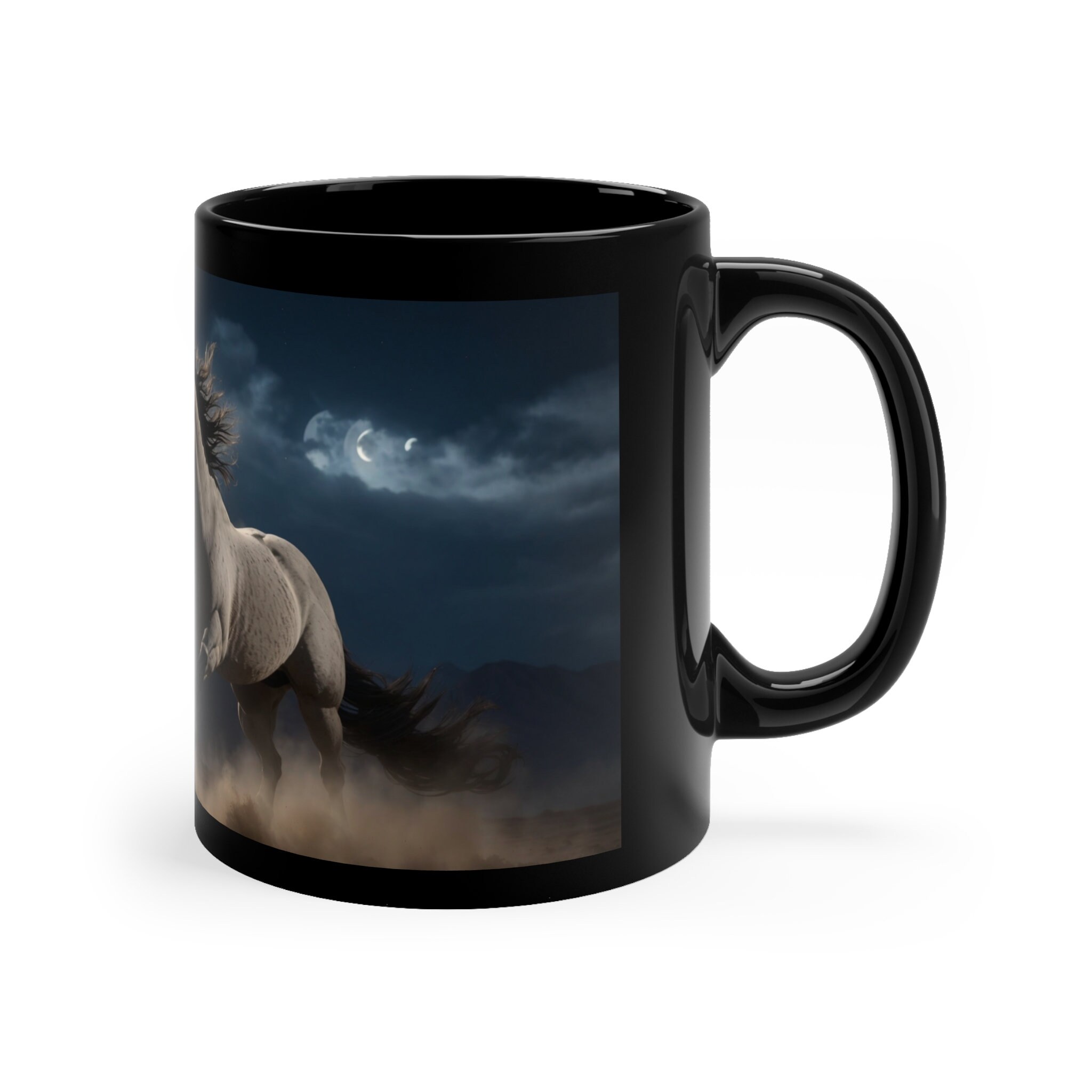 Personalized Horse and Full Moon Mug - Etsy