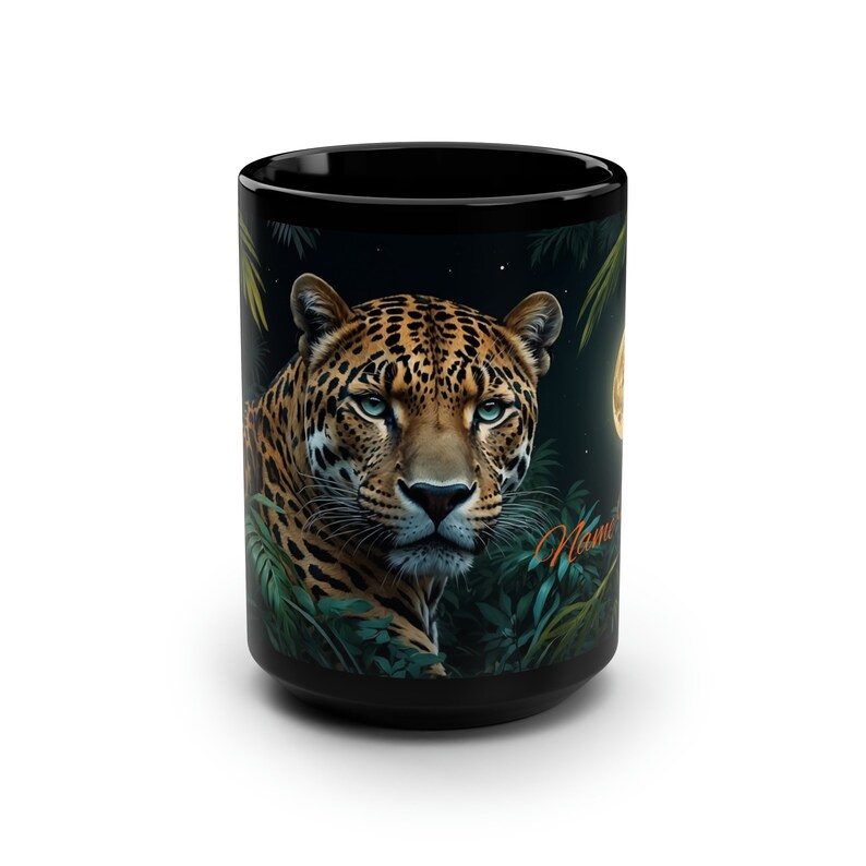 Personalized Jaguar Black Mug - Etsy