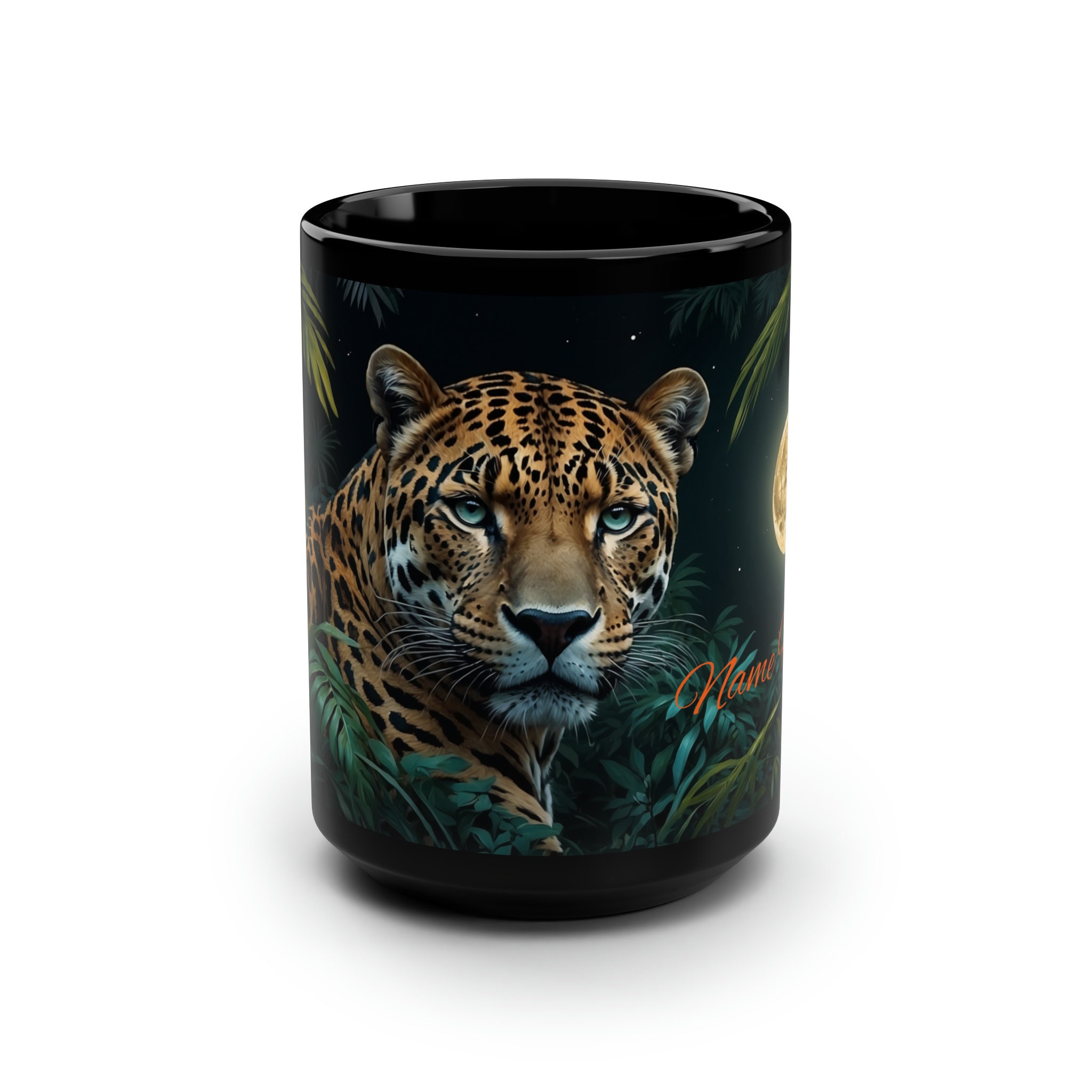 Personalized Jaguar Black Mug - Etsy