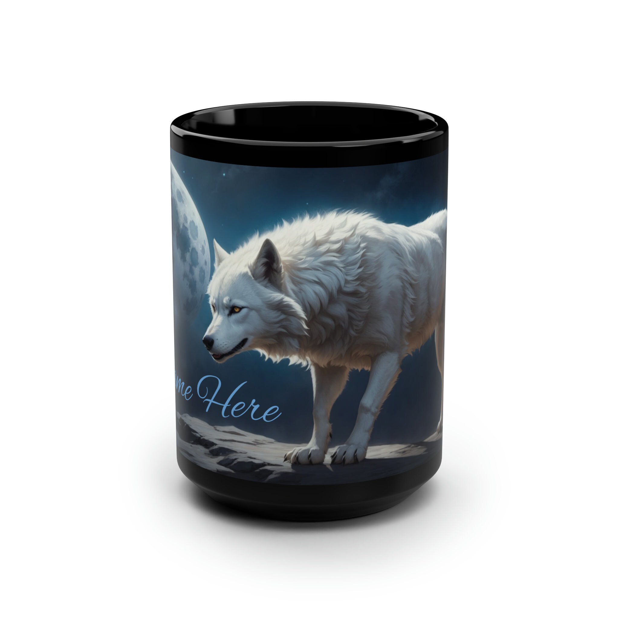 Personalized White Wolf Mug - Etsy