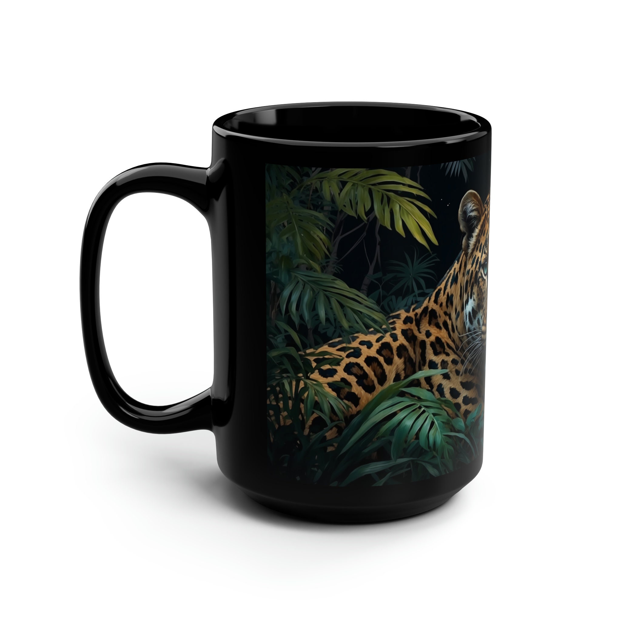 Personalized Jaguar Black Mug - Etsy