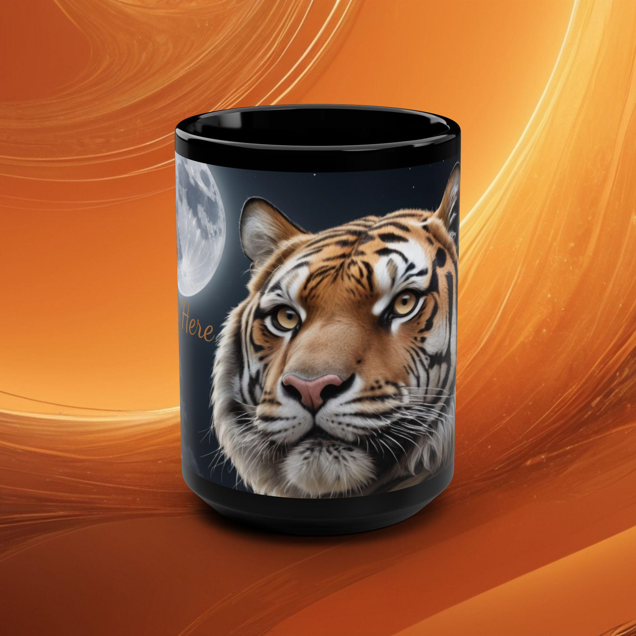Personalized Tiger and Full Moon Mug - Etsy