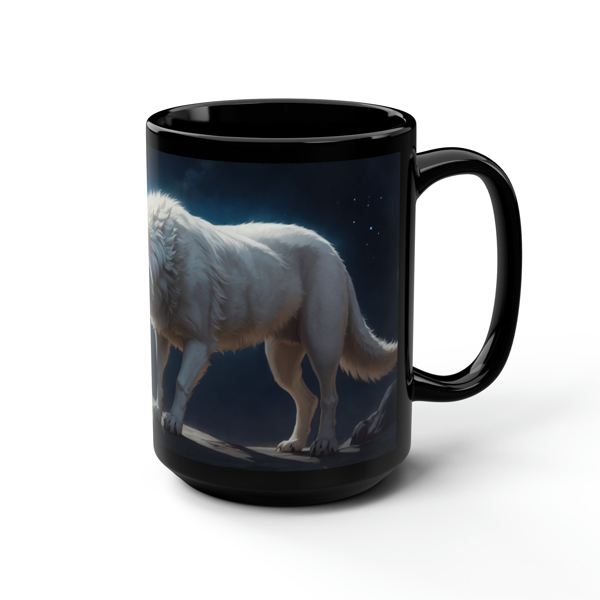 Personalized White Wolf Mug - Etsy