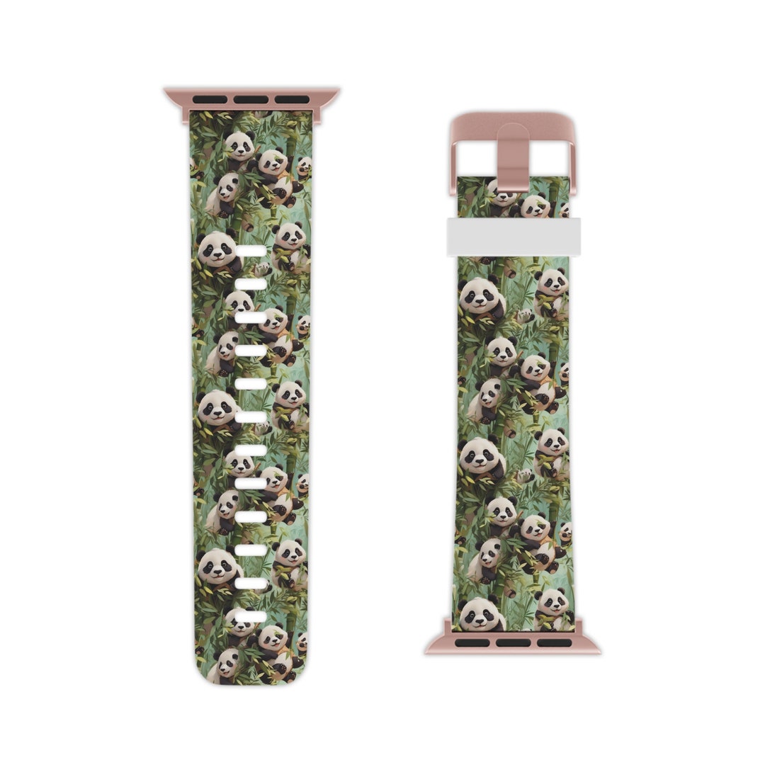 Panda Bears on Bamboo Watch Band for Apple Watch - Etsy