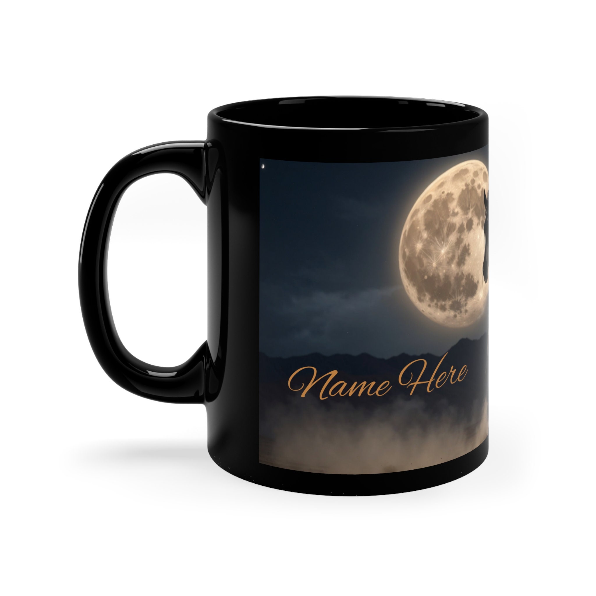 Personalized Horse and Full Moon Mug - Etsy