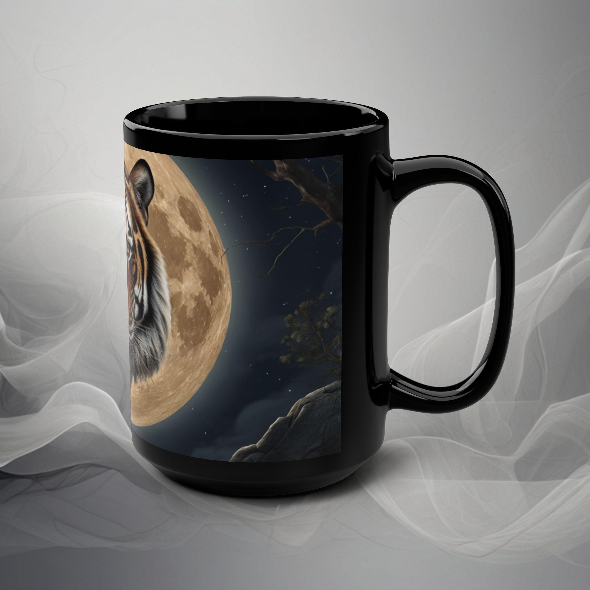 Personalized Tiger and Full Moon Mug - Etsy