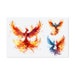 Phoenix Tattoo Sticker, Large Phoenix Tattoo, Fire Phoenix Tattoo - Etsy