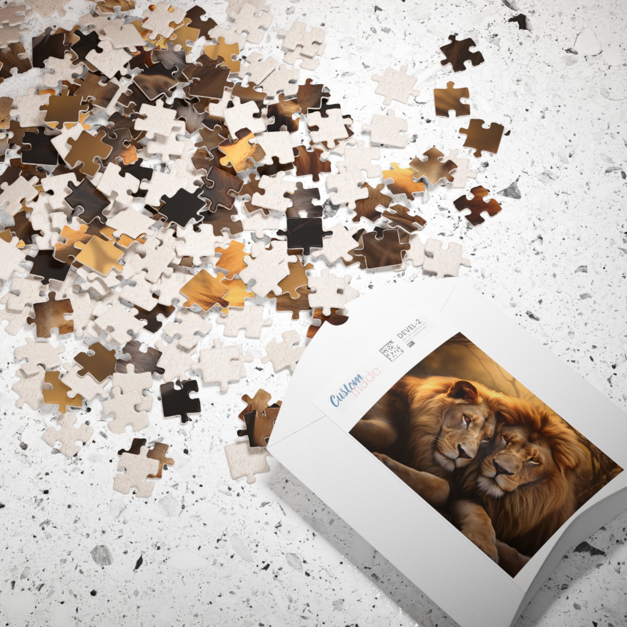 Lions Puzzle 110, 252, 500, 1014-piece Cute Lions Cuddling - Etsy