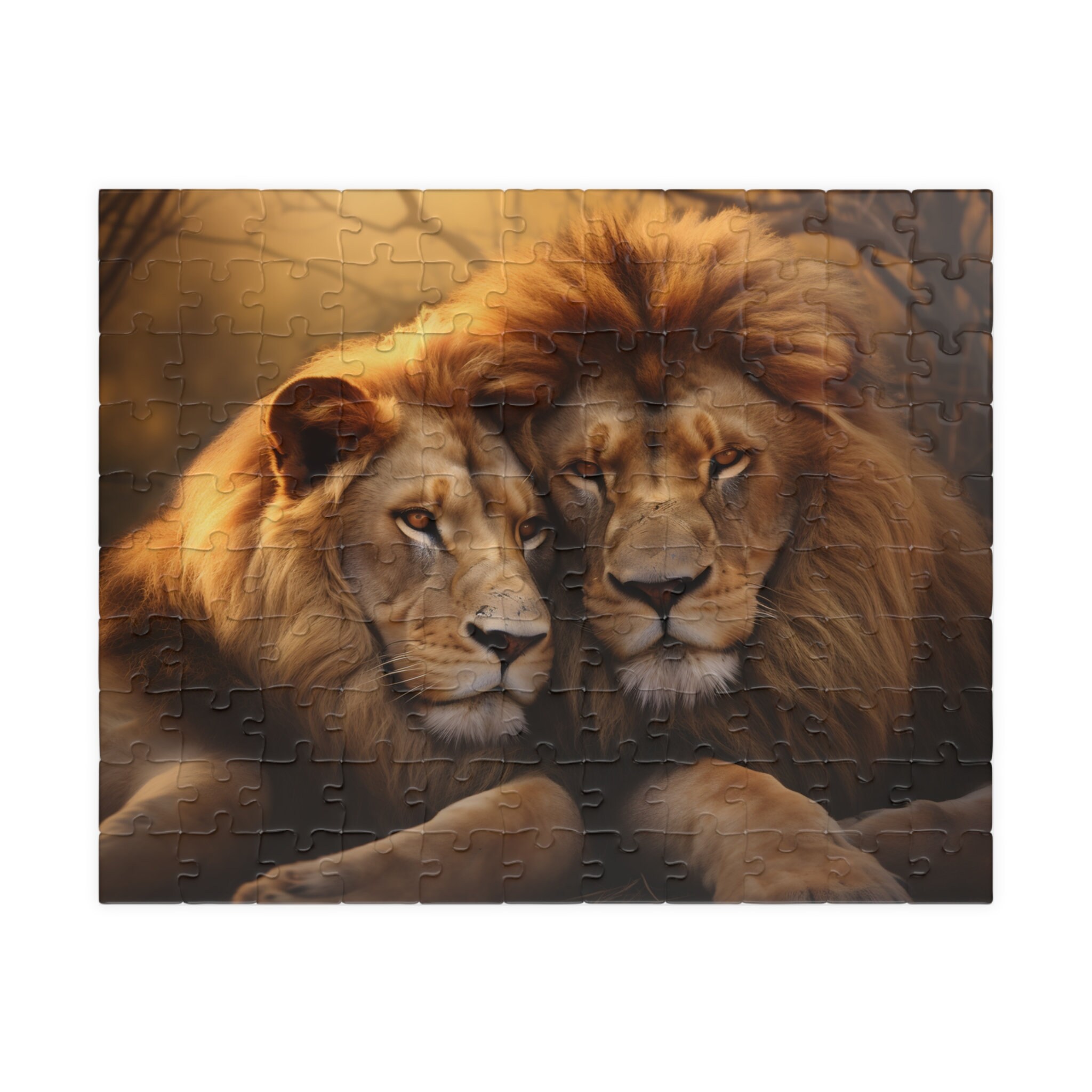 Lions Puzzle 110, 252, 500, 1014-piece Cute Lions Cuddling - Etsy