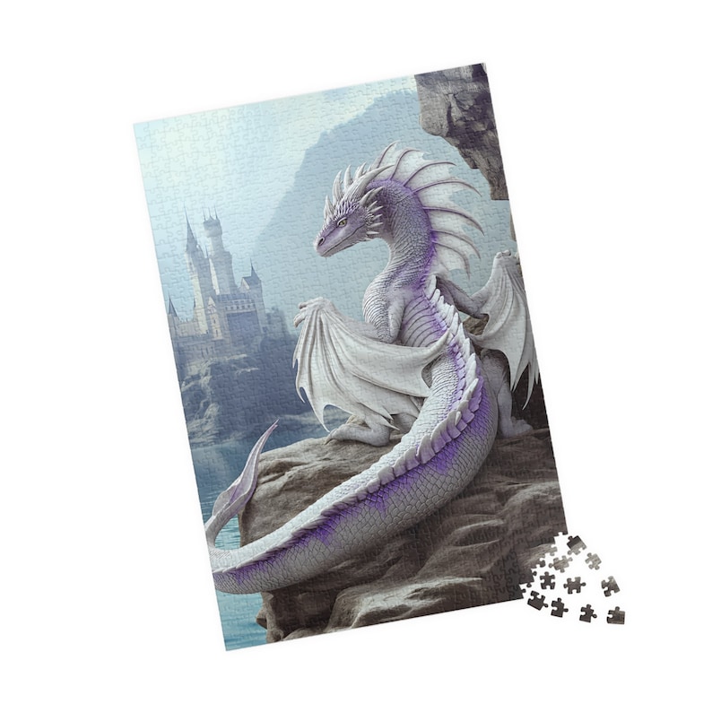 Magical Dragon With Castle Puzzle (110, 252, 520, 1014-piece) - Etsy