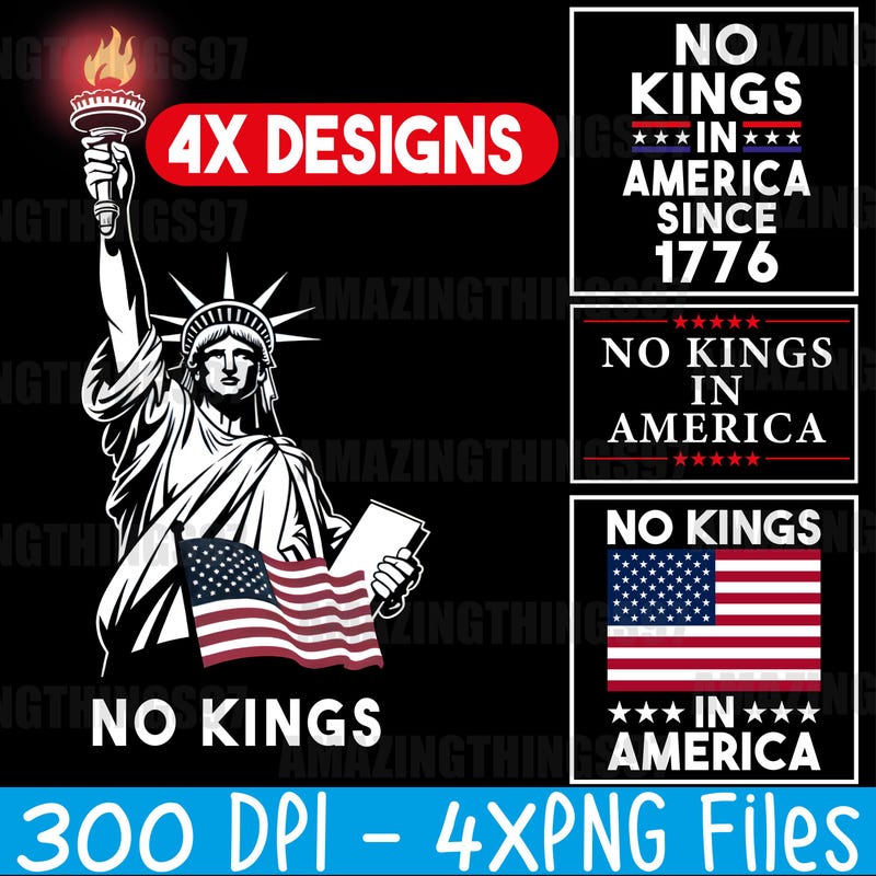 No Kings Protest Signs - Etsy