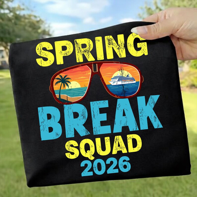 Spring Break 2026 PNG Bundle, Spring Break Squad, Funny Beach Vacation ...